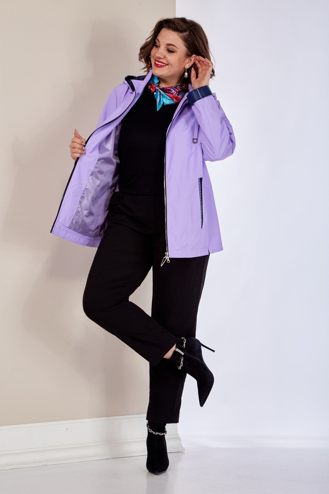 Куртка 2143 фиалка Shetti купить - 7% скидка | в наличии